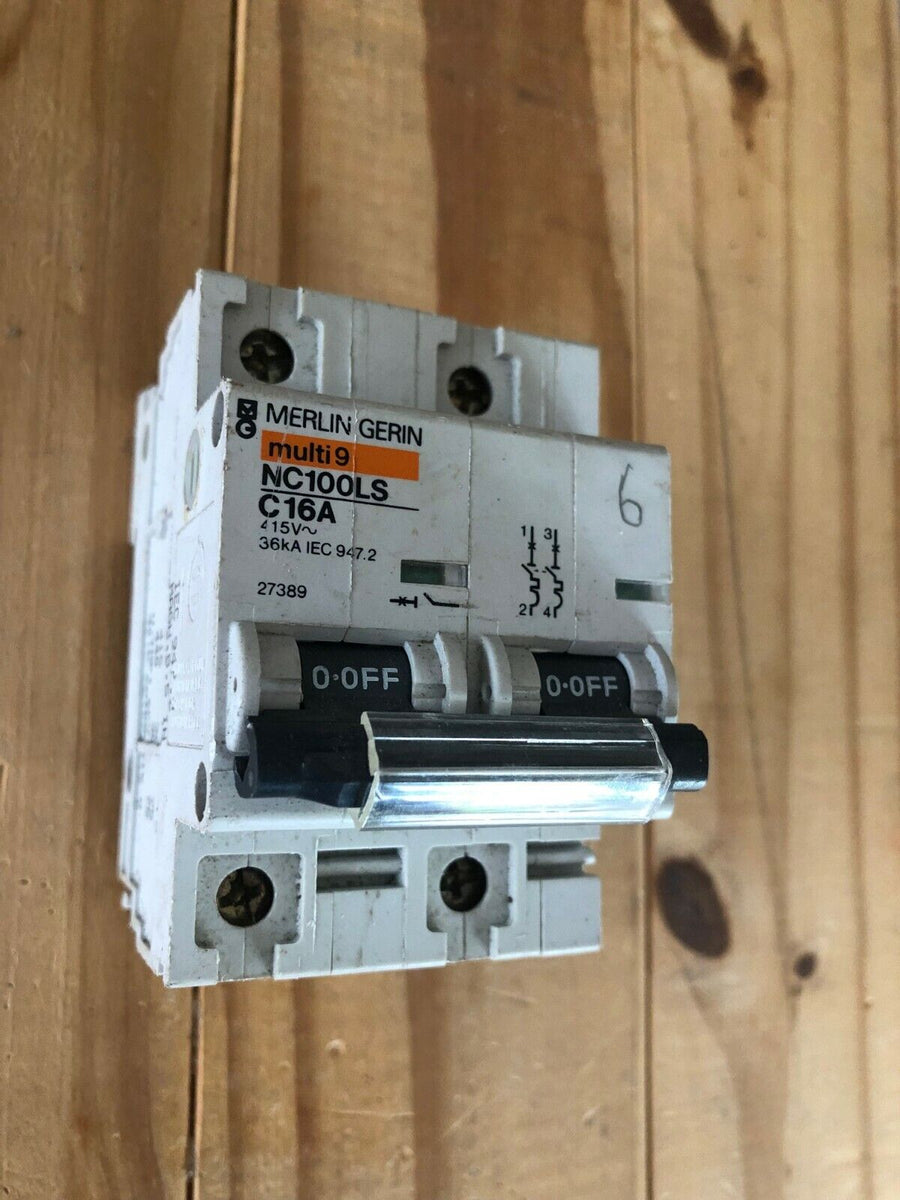 MERLIN GERIN 16A MULTI9 2 POLE MCB NC100LSC16A NC100LS C16A 27389 – PRO BREAKERS