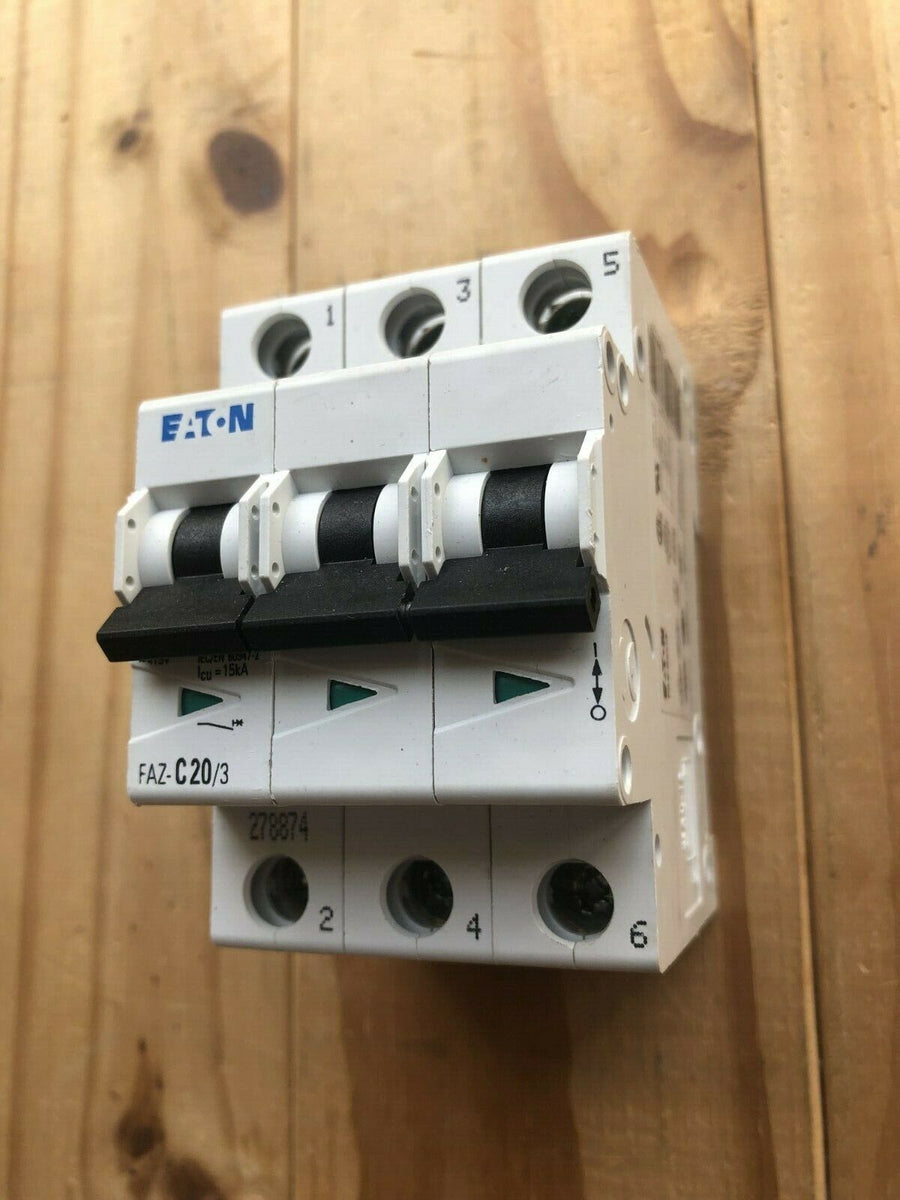 Moeller 20A FAZ-C20/3 TYPE C 278874 MCB TP 20A 10kA 3 POLE – PRO BREAKERS