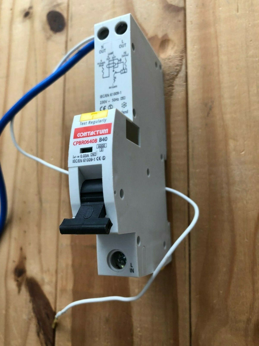 CONTACTUM 40A 30MA CPBR1040B B40 TYPE B 1 POLE 230V RCBO – PRO BREAKERS