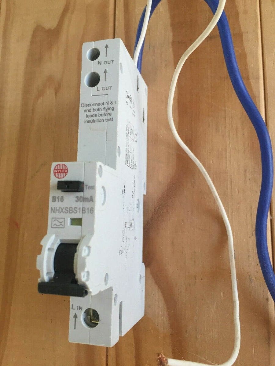WYLEX 16A 30MA RCBO NHXSBS1B16 1 POLE B16 230V TYPE B – PRO BREAKERS