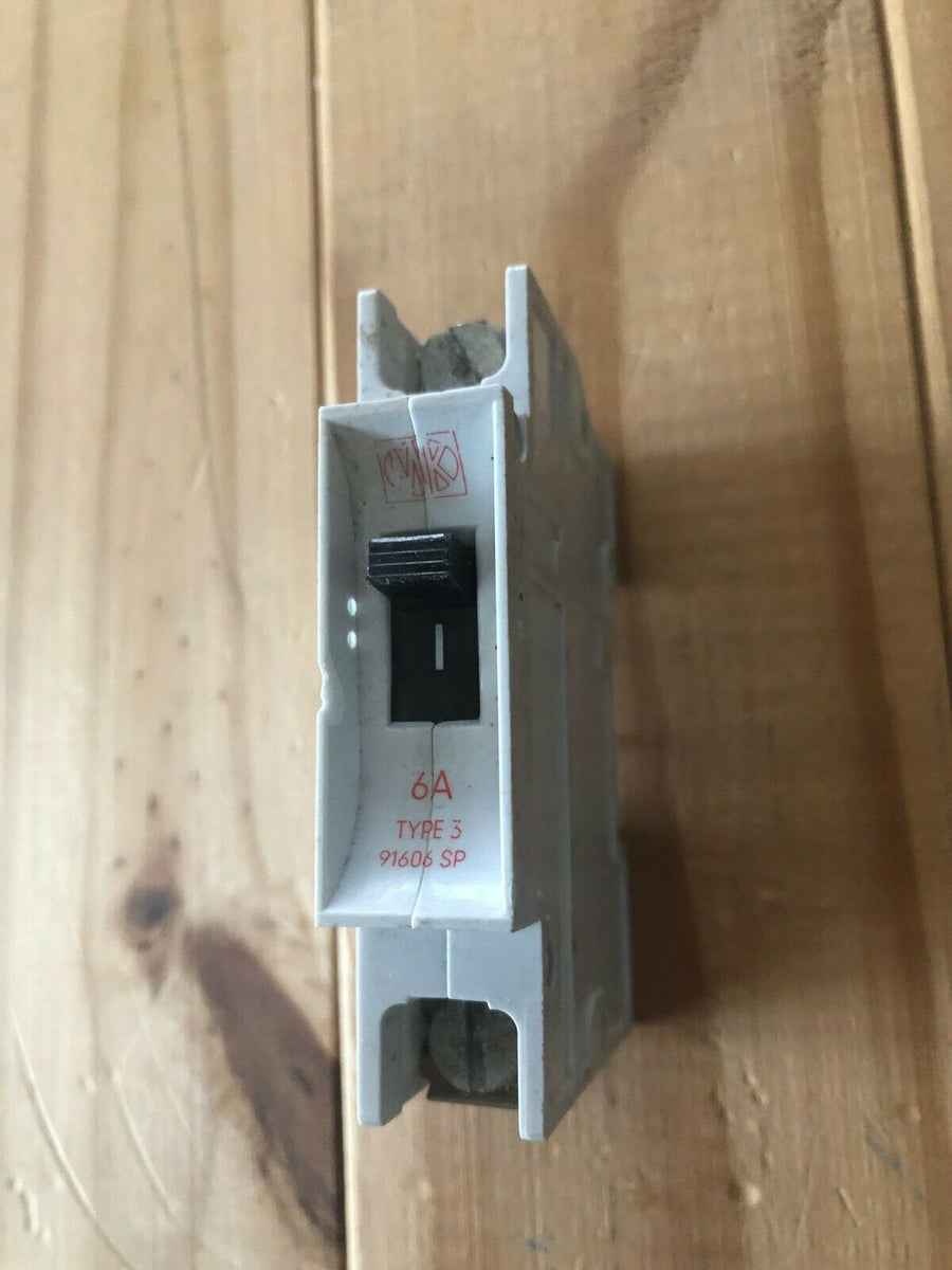 MK 6A TYPE 3 91606sp 1 SINGLE POLE MCB BS3871 M6 – PRO BREAKERS