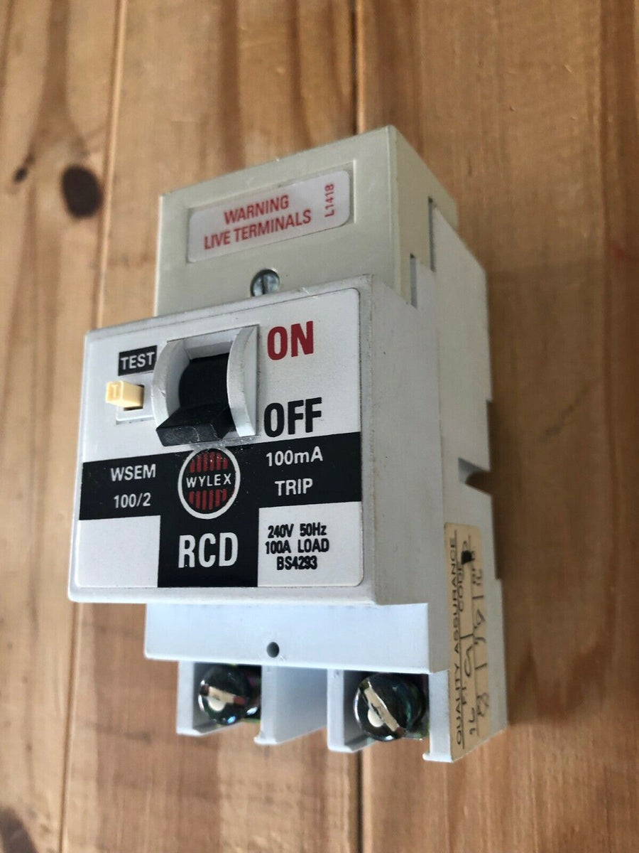 WYLEX 100A 100mA DOUBLE POLE RCCB RCD WSEM 100/2 – PRO BREAKERS