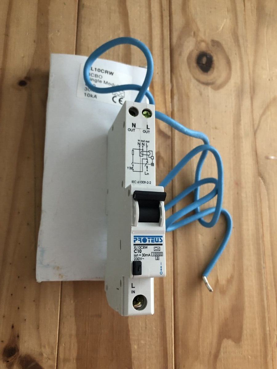 PROTEUS 10A 30MA XL10CRW 1 POLE RCBO TYPE C C10 230V – PRO BREAKERS