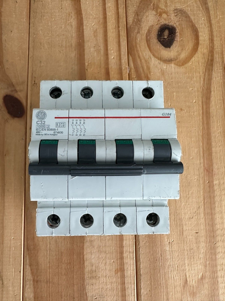 GENERAL ELECTRIC GE 32A TYPE C C32 MCB 674930 4 POLE – PRO BREAKERS