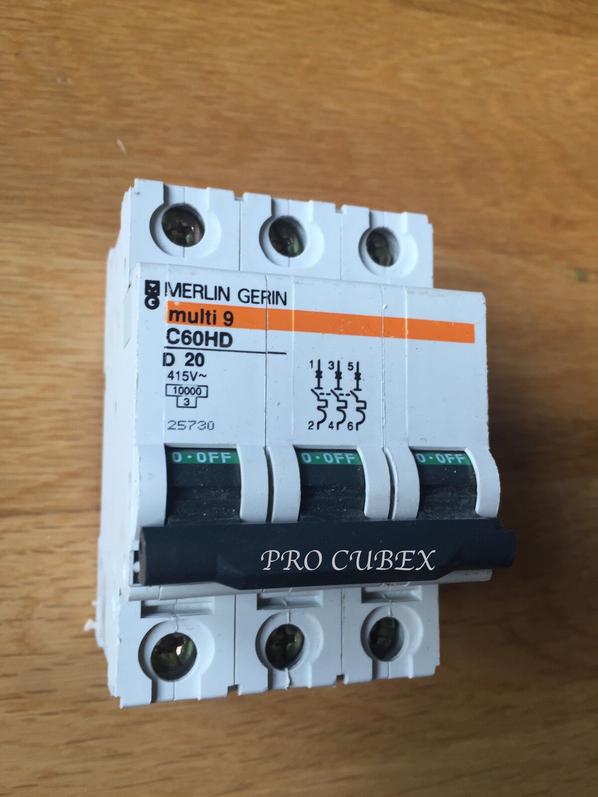 MERLIN GERIN 20 AMP TYPE D TRIPLE POLE MCB C60HD320 SCHNEIDER 25730 – PRO BREAKERS