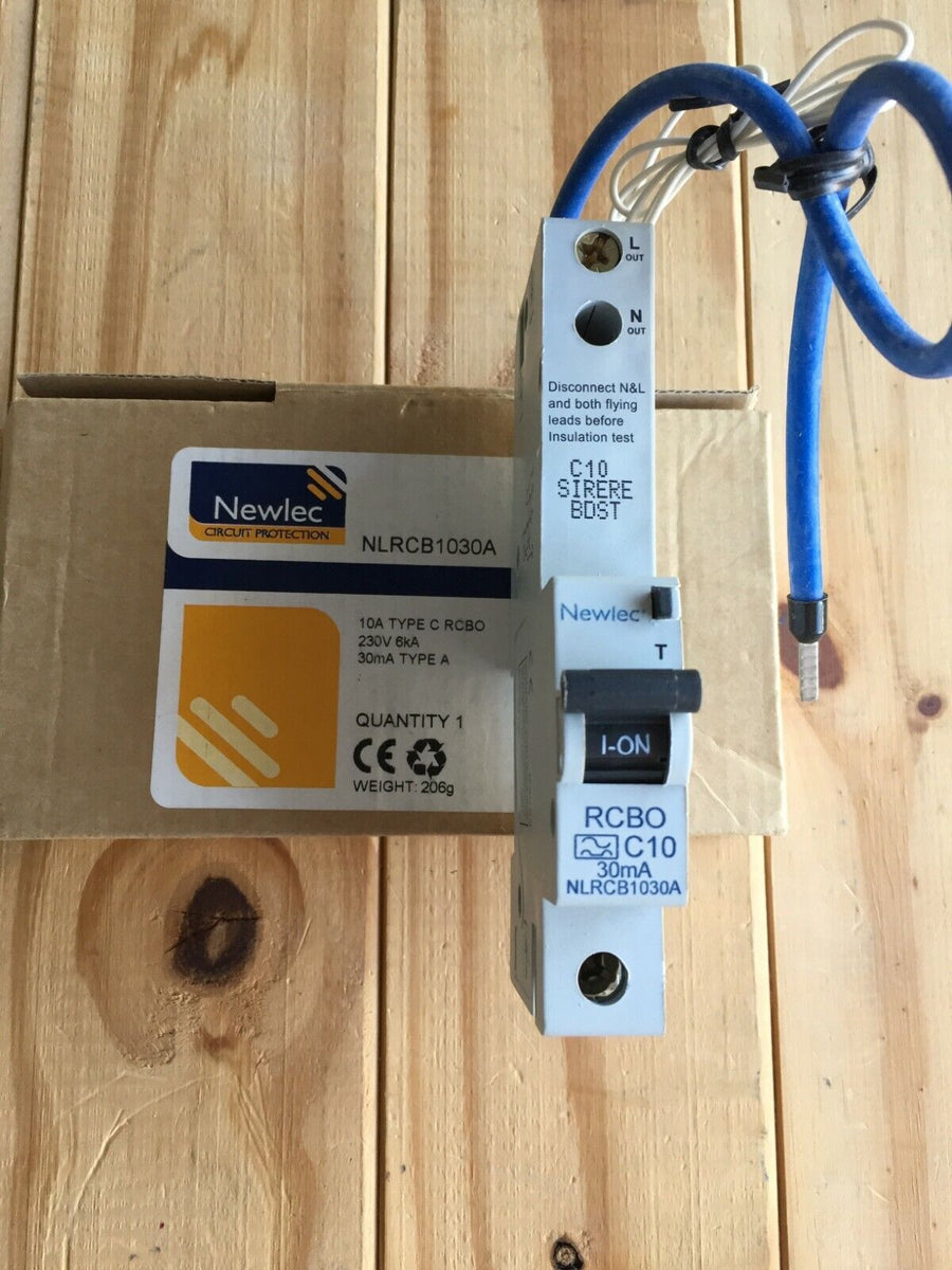 NEWLEC 10A 30MA 6KA RCBO 1 POLE TYPE C C10 NLRCB1030A – PRO BREAKERS