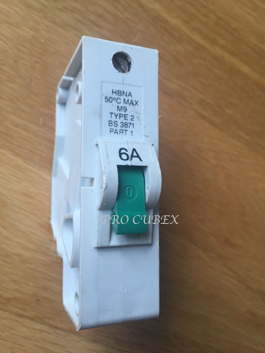 FEDERAL ELECTRIC 6 AMP TYPE 2 M9 MCB CIRCUIT BREAKER STABLOK HBNA HBNA ...