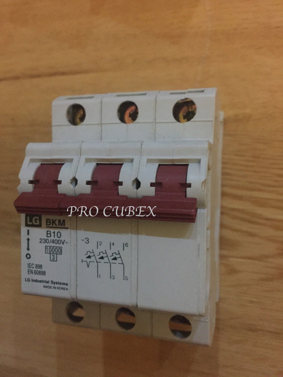 LG BKM 10A MCB B10 TYPE B 230/400V TRIPLE 3 POLE – PRO BREAKERS