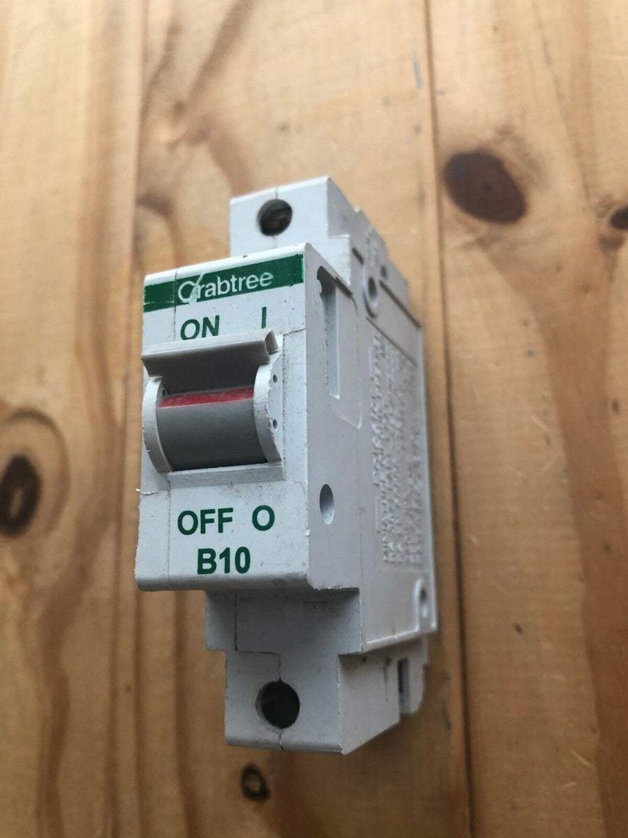 Crabtree Polestar 60B/10 MCB Single Pole 10 AMP Type B Pole Circuit Br ...