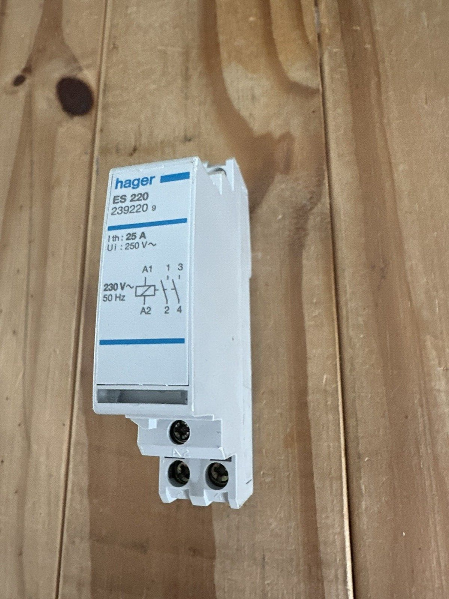 Hager 25a 239220 ES220 25A 250V Contactor 50hz 1 pole – PRO BREAKERS