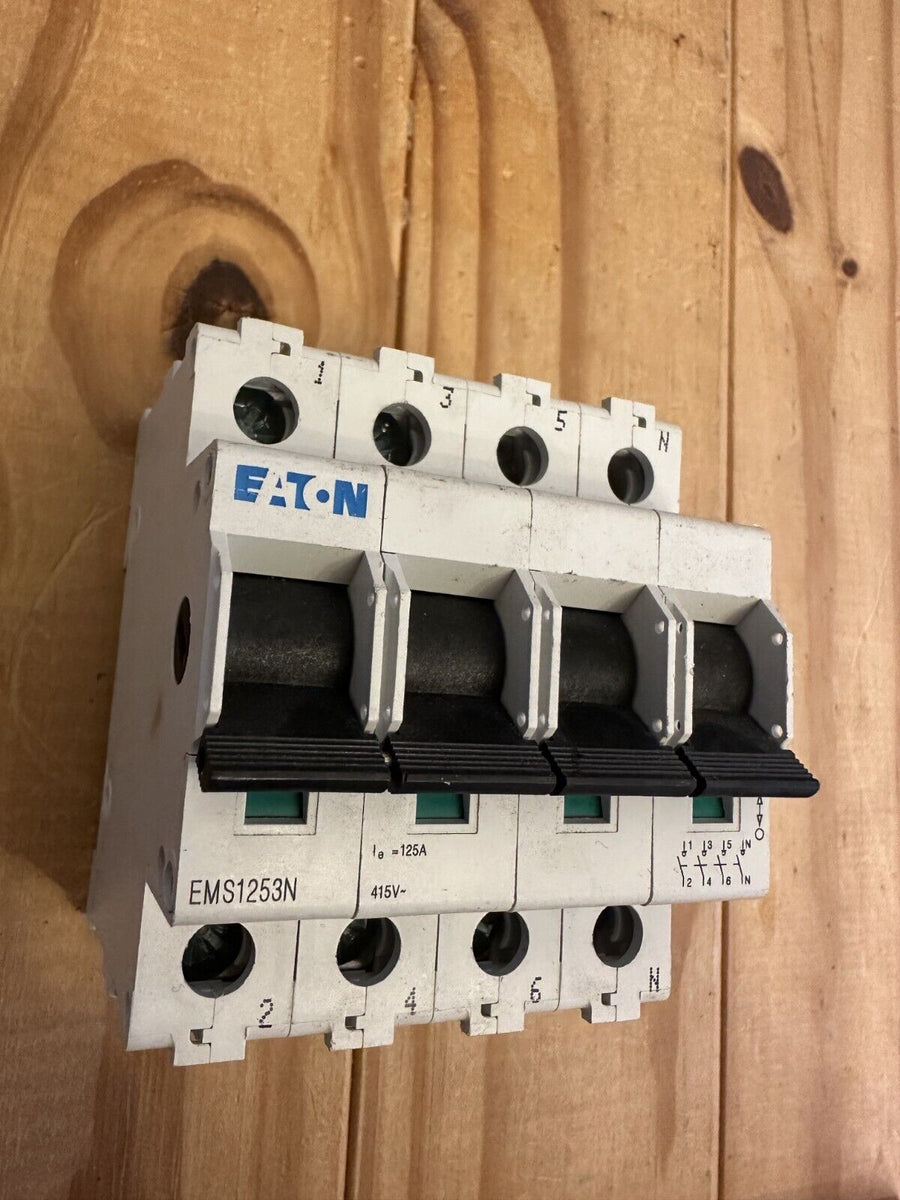 Eaton 125A EMS1253N Memshield 3 Switch Disconnector 4 POLE AT75B MAIN ...