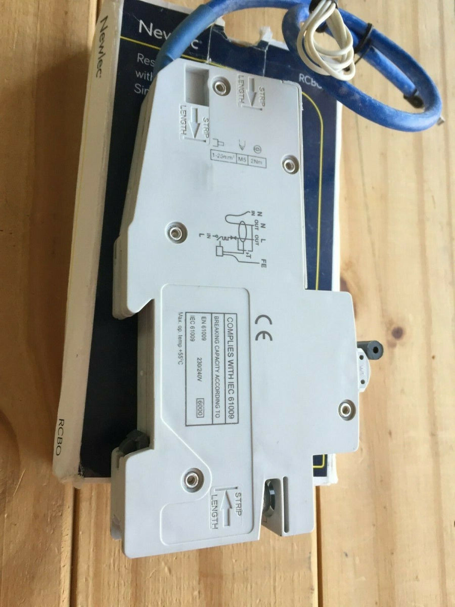 NEWLEC NLRCB1630CA - 16a 30mA Type C Single Pole RCBO C16 NEW – PRO ...