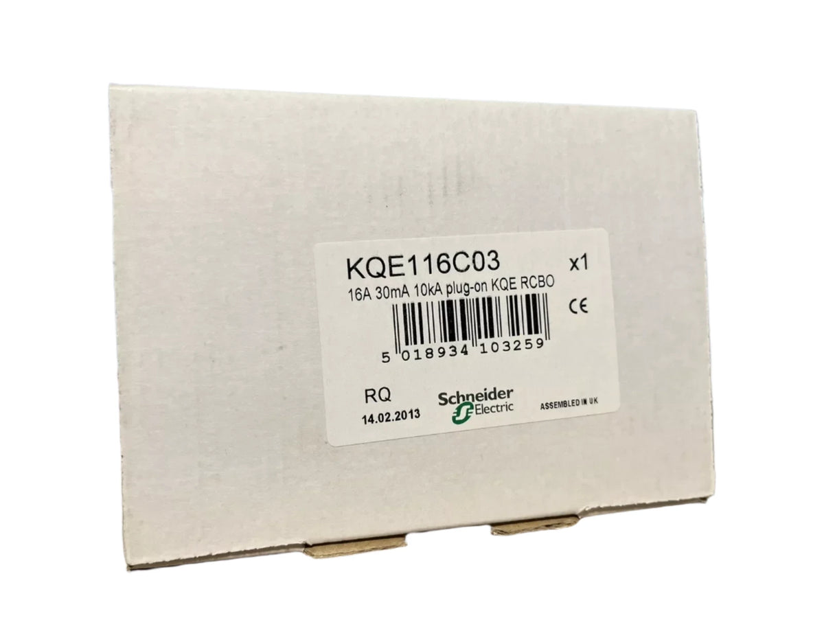 SCHNEIDER 16A 30MA CURVE C 10kA 30mA RCBO TYPE AC KQE116C03 – PRO BREAKERS