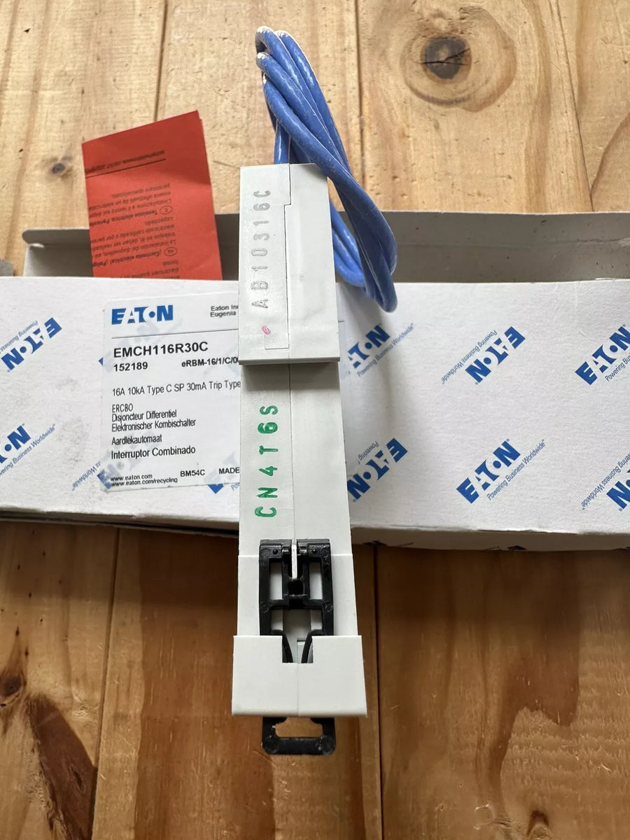 EATON 16A 30MA CURVE C C16 EMCH116R30C 1 POLE RCBO ERBM-16/11/C/003-A ...