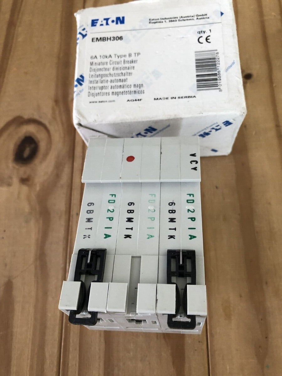 EATON 6 AMP EMBH306 TYPE B 10kA TRIPLE 3 POLE MCB MEMSHIELD3 – PRO BREAKERS