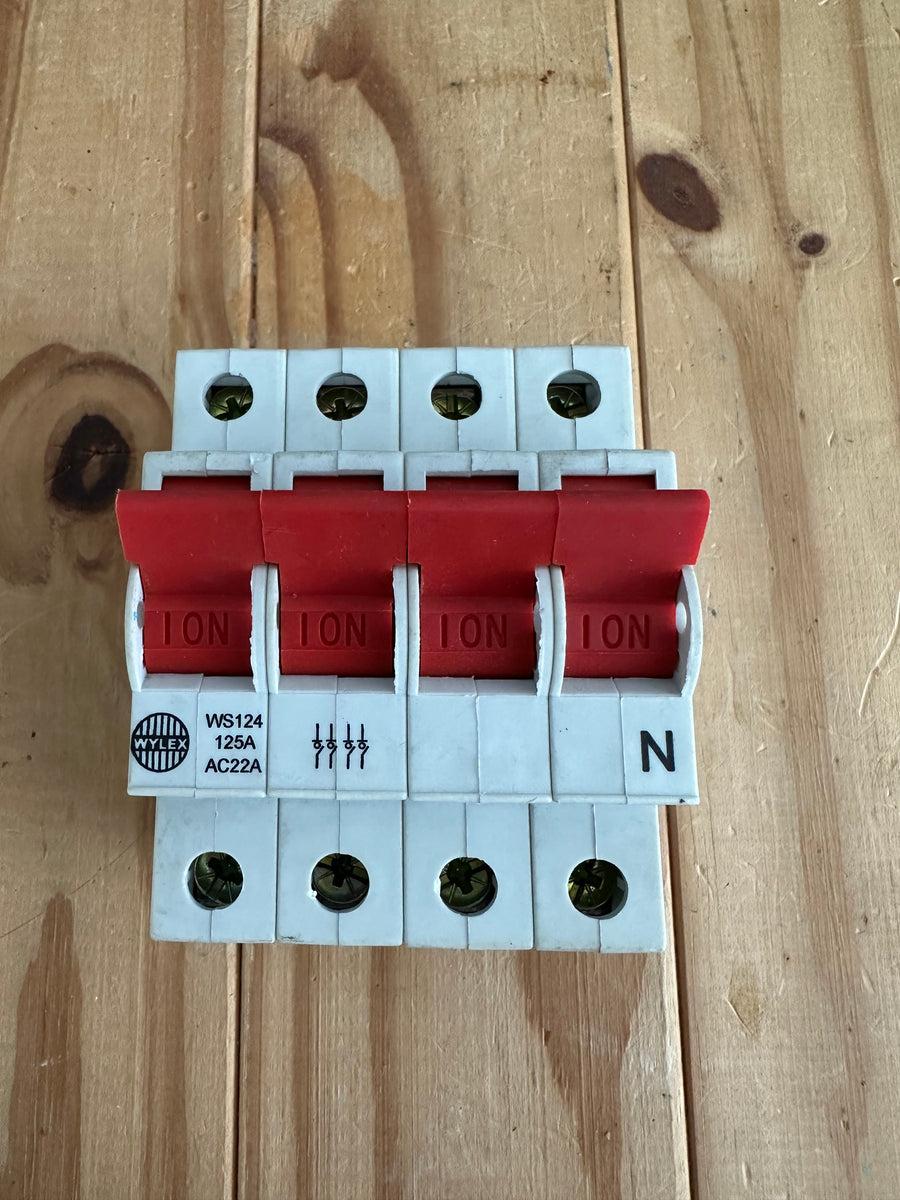 WYLEX WS124 125A 4 pole main switch isolator AC22A – PRO BREAKERS