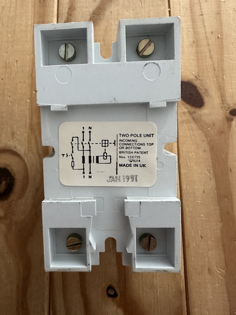 WYLEX WSES 63/2 63 AMP 30mA BS4293 Double Pole RCD Circuit Breaker ...