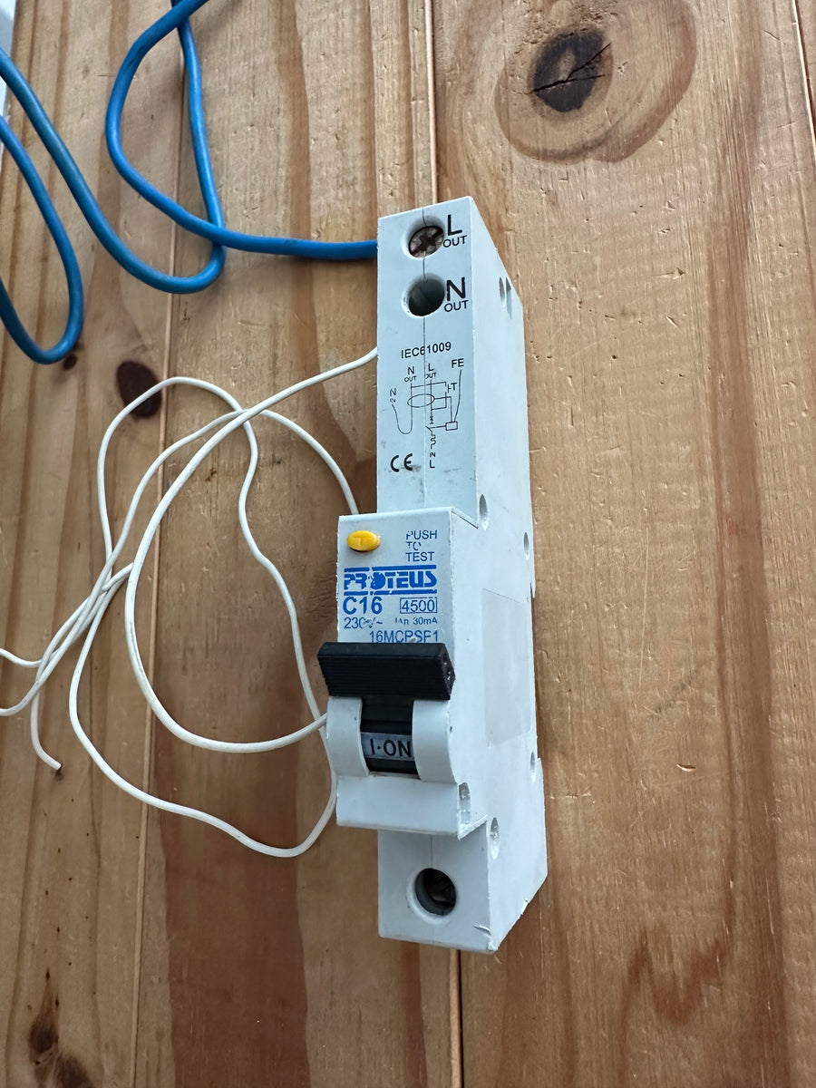 PROTEUS RCBO 16A 30mA Type C 16A C16 16MCRSP1 1 POLE 4.5KA 230V – PRO ...