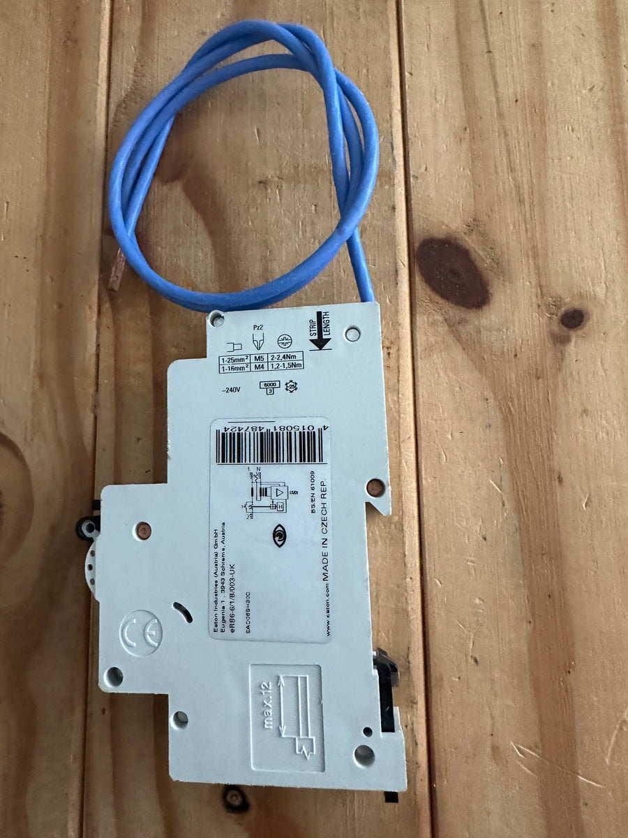 EATON 6 AMP TYPE B 30mA RCBO ERB6-6/1/B/003-UK EAD06BH30C – PRO BREAKERS