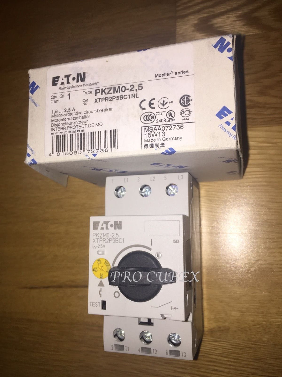 EATON MOELLER PKZMO-2.5 XTPR2P5BC1NL MOTOR PROTECTIVE BREAKER STARTER ...