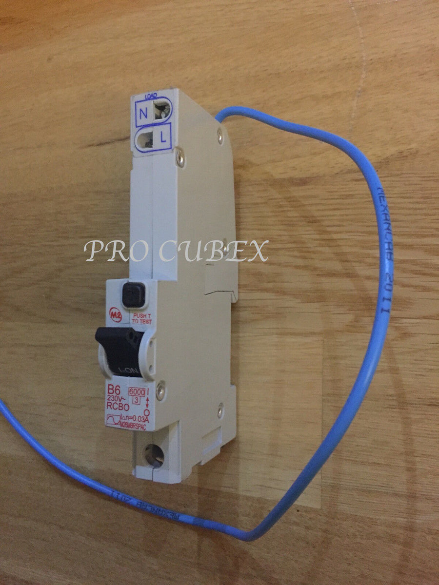 M2 6A 30MA TYPE B RCBO B6 1 POLE M26MBRSPAC 230V proteus – PRO BREAKERS