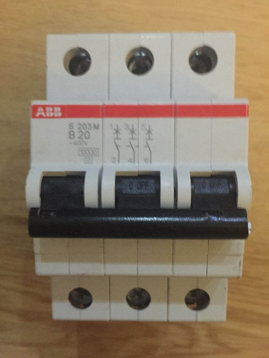 ABB 20A S203M RCBO B20 TYPE B 400V 3 POLE MCB – PRO BREAKERS