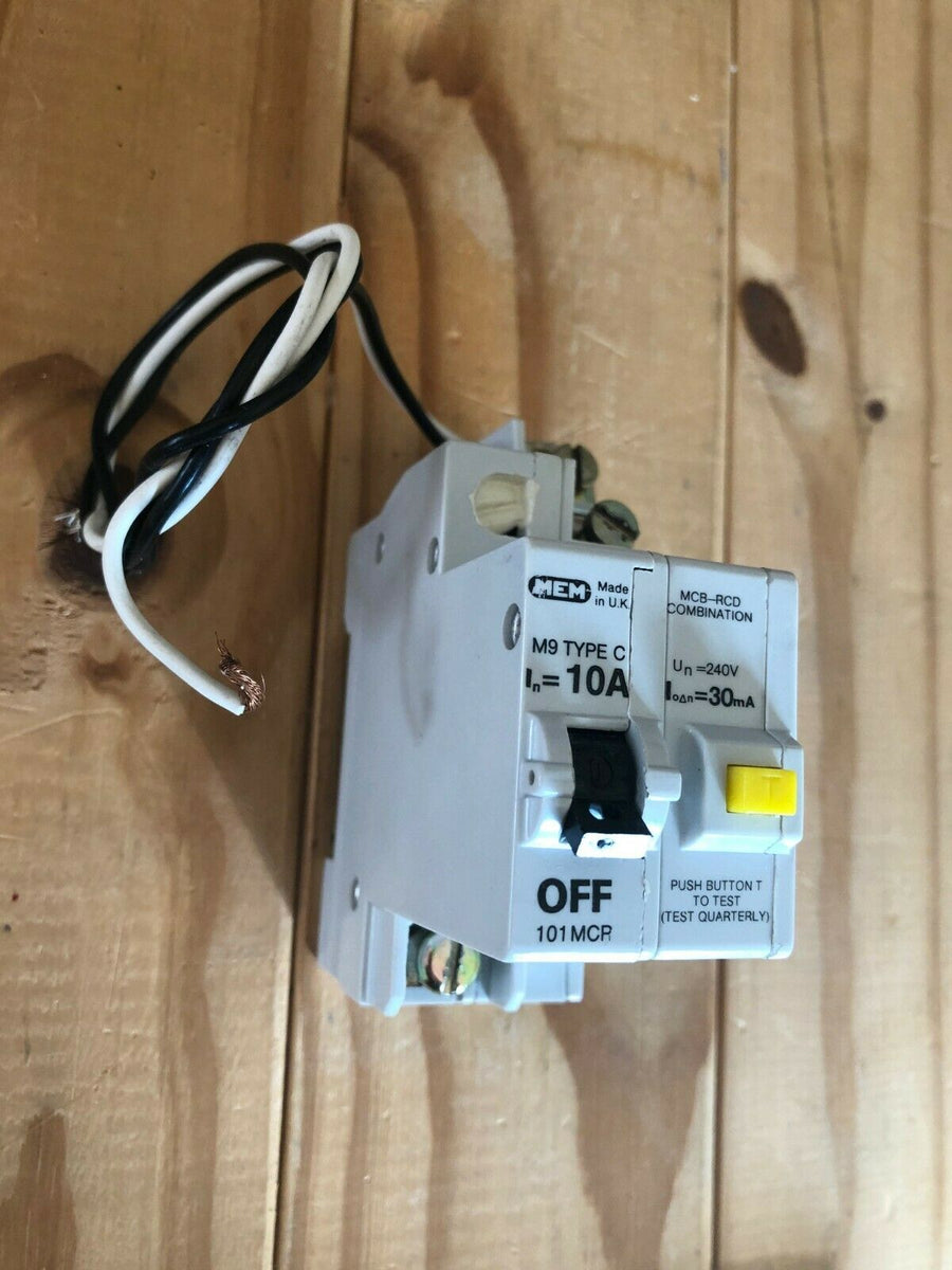 MEM EATON 10A 30MA TYPE C m9 RCD 2 POLE RCCB 240V BREAKER BILL 101MCR ...