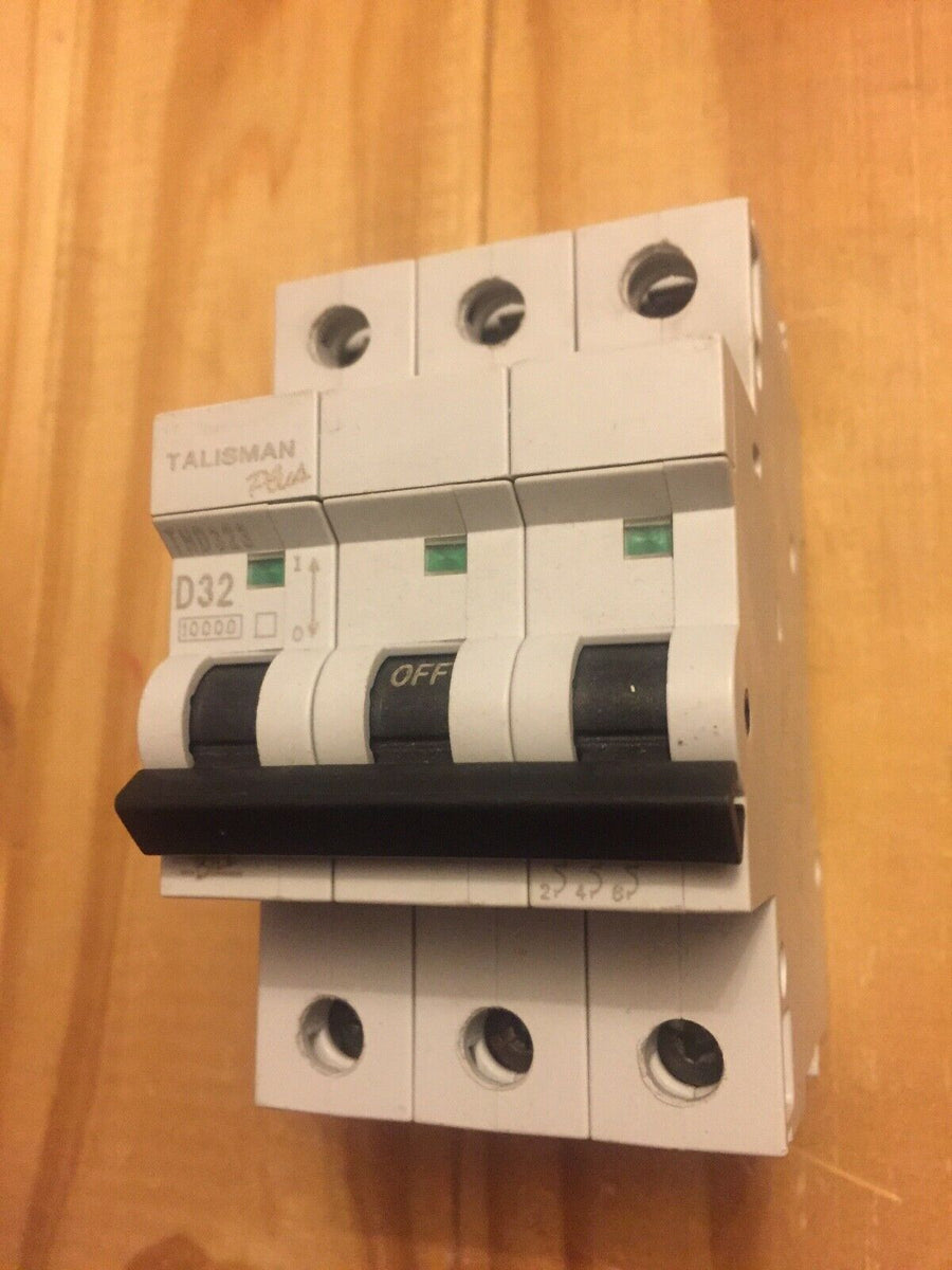 BILL TALISMAN PLUS 32A 30MA THD323 3 POLE MCB TYPE D D32 415V – PRO ...