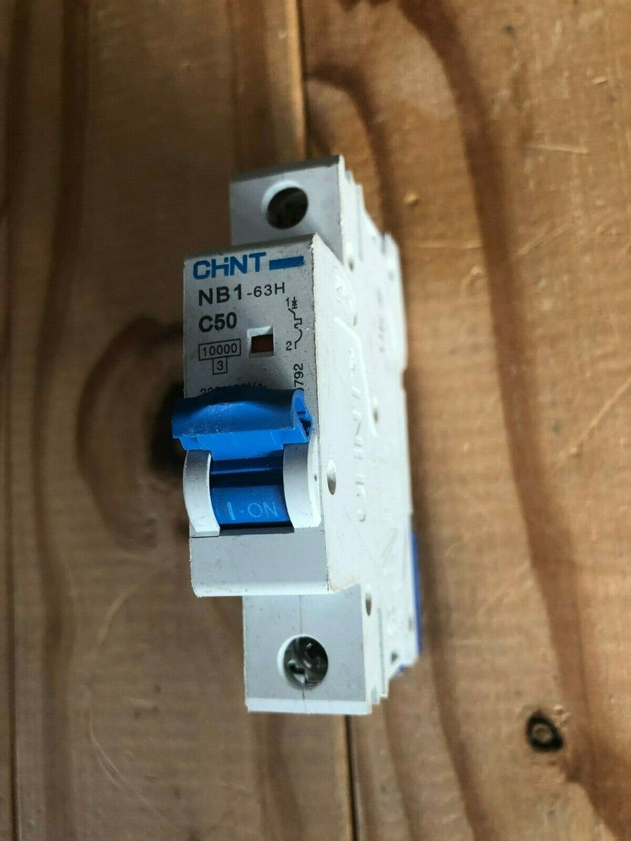CHINT 50 AMP TYPE C C50 1 SINGLE POLE 6kA MCB CIRCUIT BREAKER MCB NB1 ...