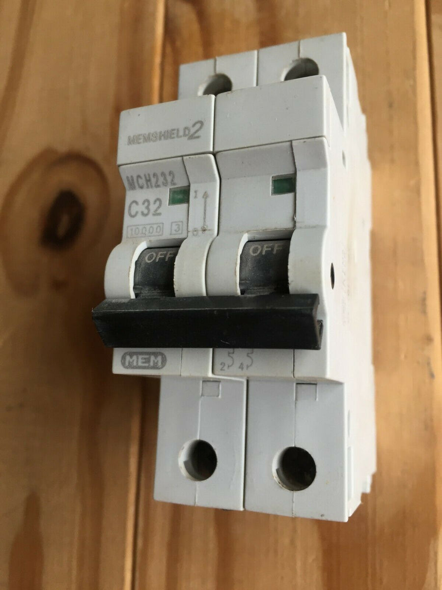 EATON MEM 32A MCH232 2 POLE MCB MEMSHIELD2 DELTA TYPE C C32 – PRO BREAKERS