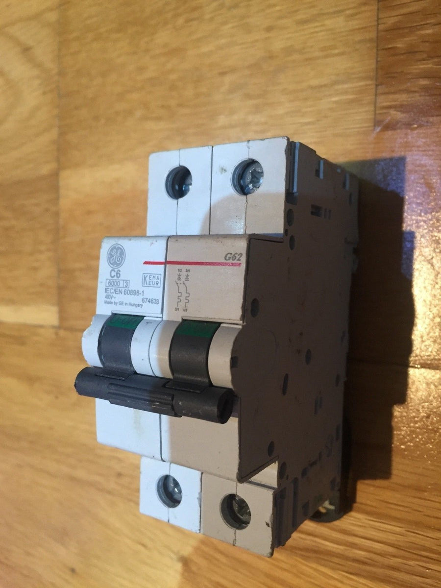 GENERAL ELECTRIC GE 6A TYPE C C6 MCB 674633 2 POLE G62 – PRO BREAKERS