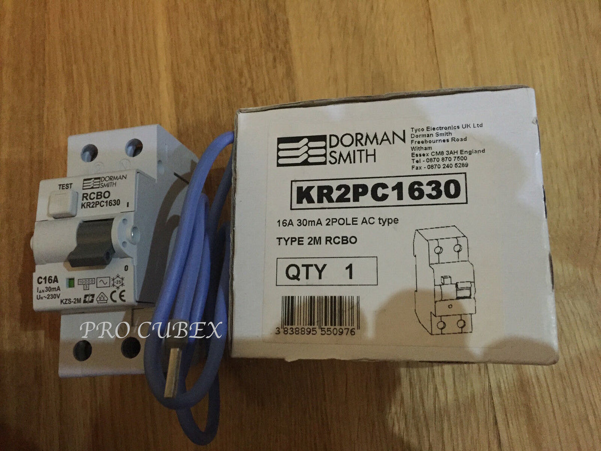 DORMAN SMITH 16a 30ma KR2PC1630 2 pole type c RCBO RCD RCCB – PRO BREAKERS