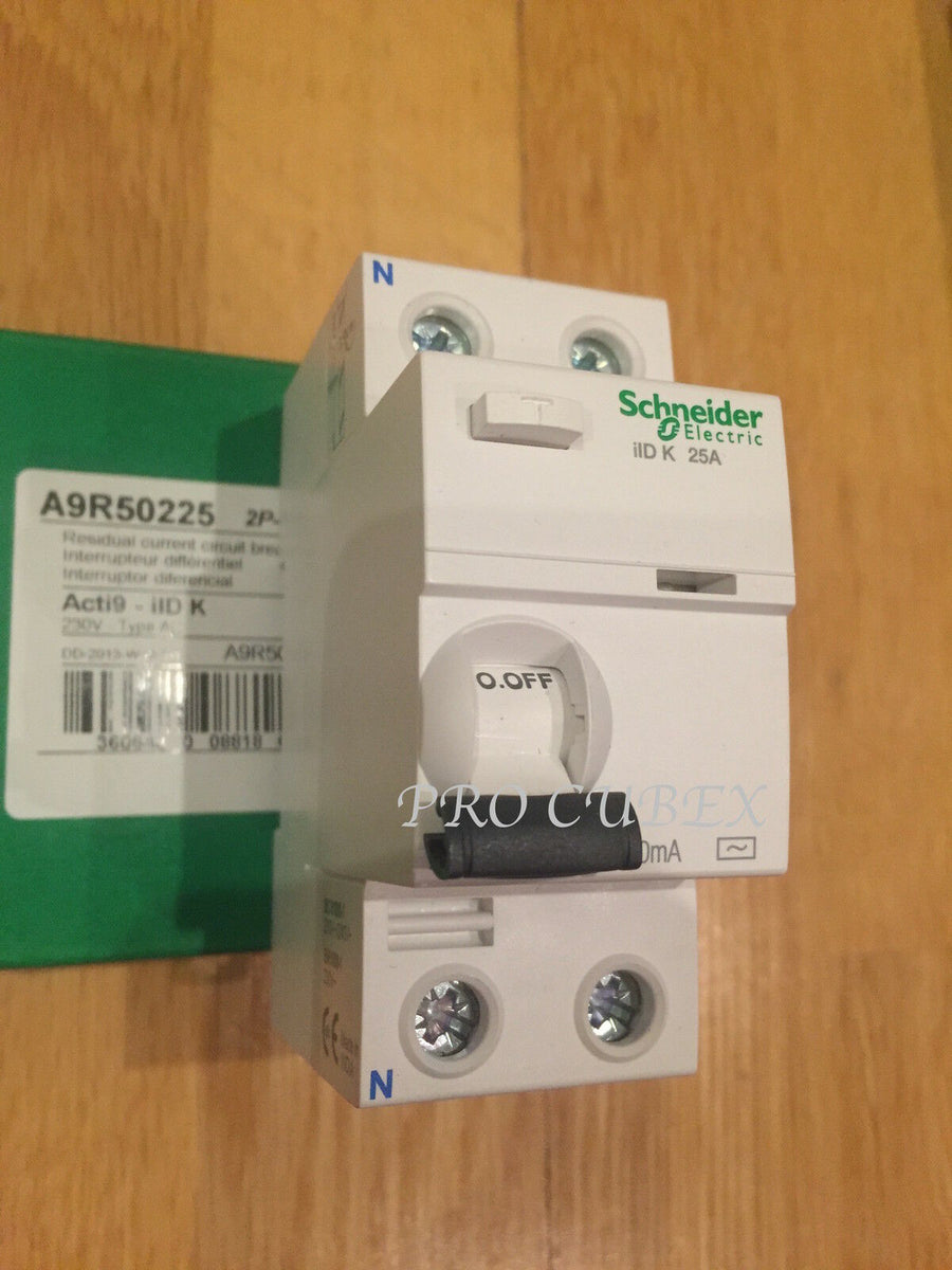 SCHNEIDER ELECTRIC 25A 30MA RCD 2 POLE ILD K 25A 230V RCCB A9R50225 AC ...