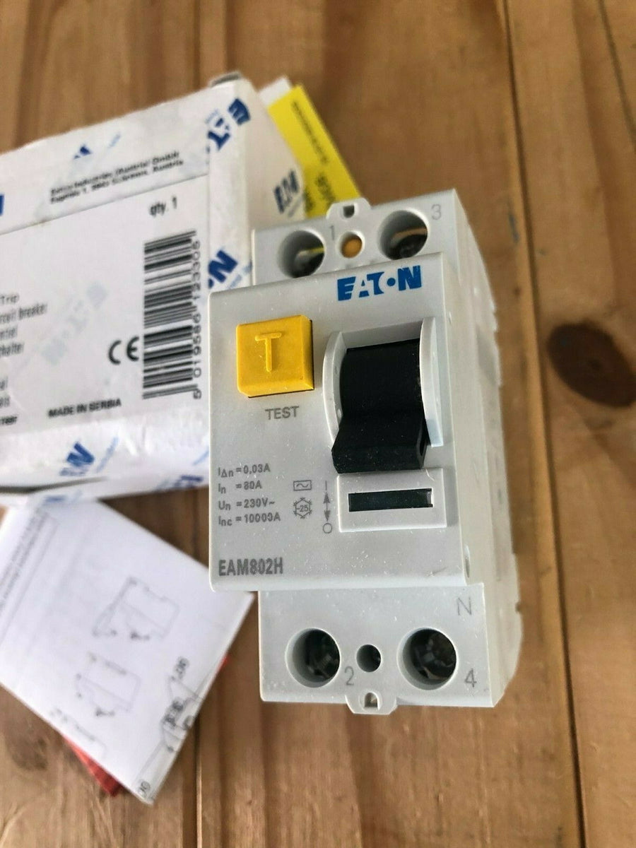 EATON 80A 30MA EAM802H RCD RCCB 2 DOUBLE POLE 230V DP – PRO BREAKERS