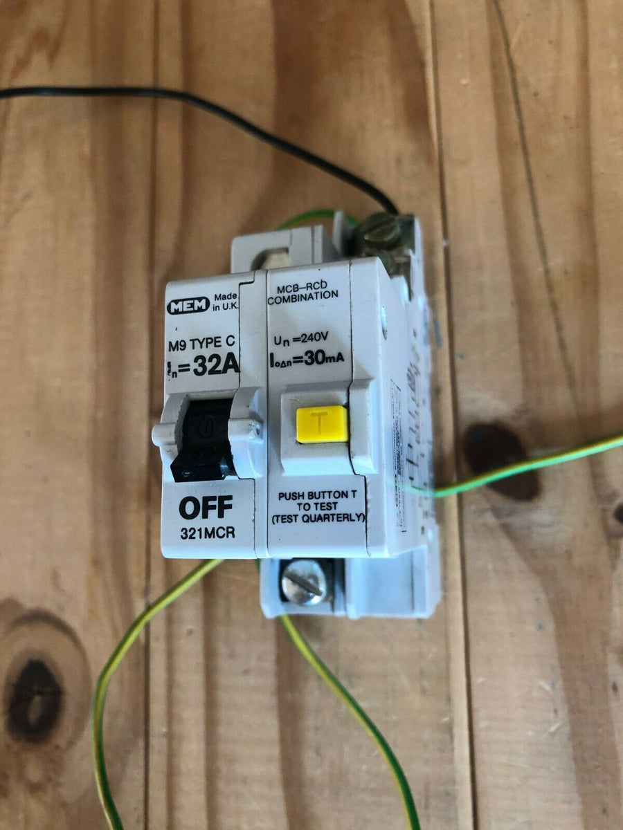 MEM EATON 32A 30MA TYPE C m9 RCD 2 POLE RCCB 240V BREAKER BILL 321MCR ...