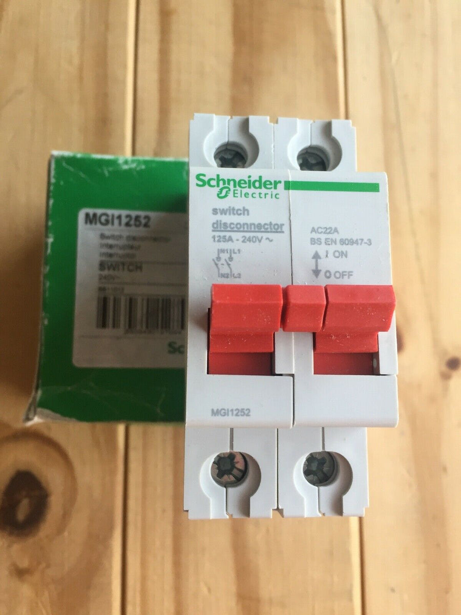 Schneider electric MGI1252 125a Switch Disconnector 2 pole ac22a 240v ...