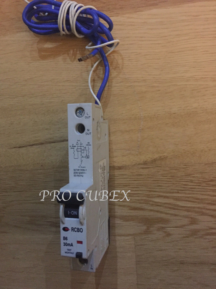 CGD 6A 30MA RCBO 6KA 230V TYPE B B6 1 POLE LEWDEN AND CGD CONSUMER ...