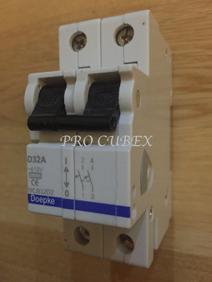 DOEPKE 32A TYPE D D32A MCB32D2 415V 2 TWO POLE MCB – PRO BREAKERS