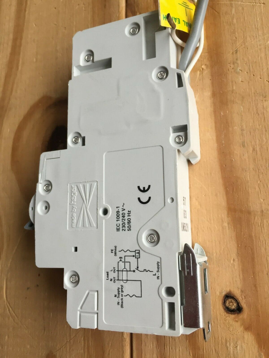 HAGER 40 AMP TYPE B 6 KA 30 mA RCBO RCD MCB ADN140 106365 – PRO BREAKERS