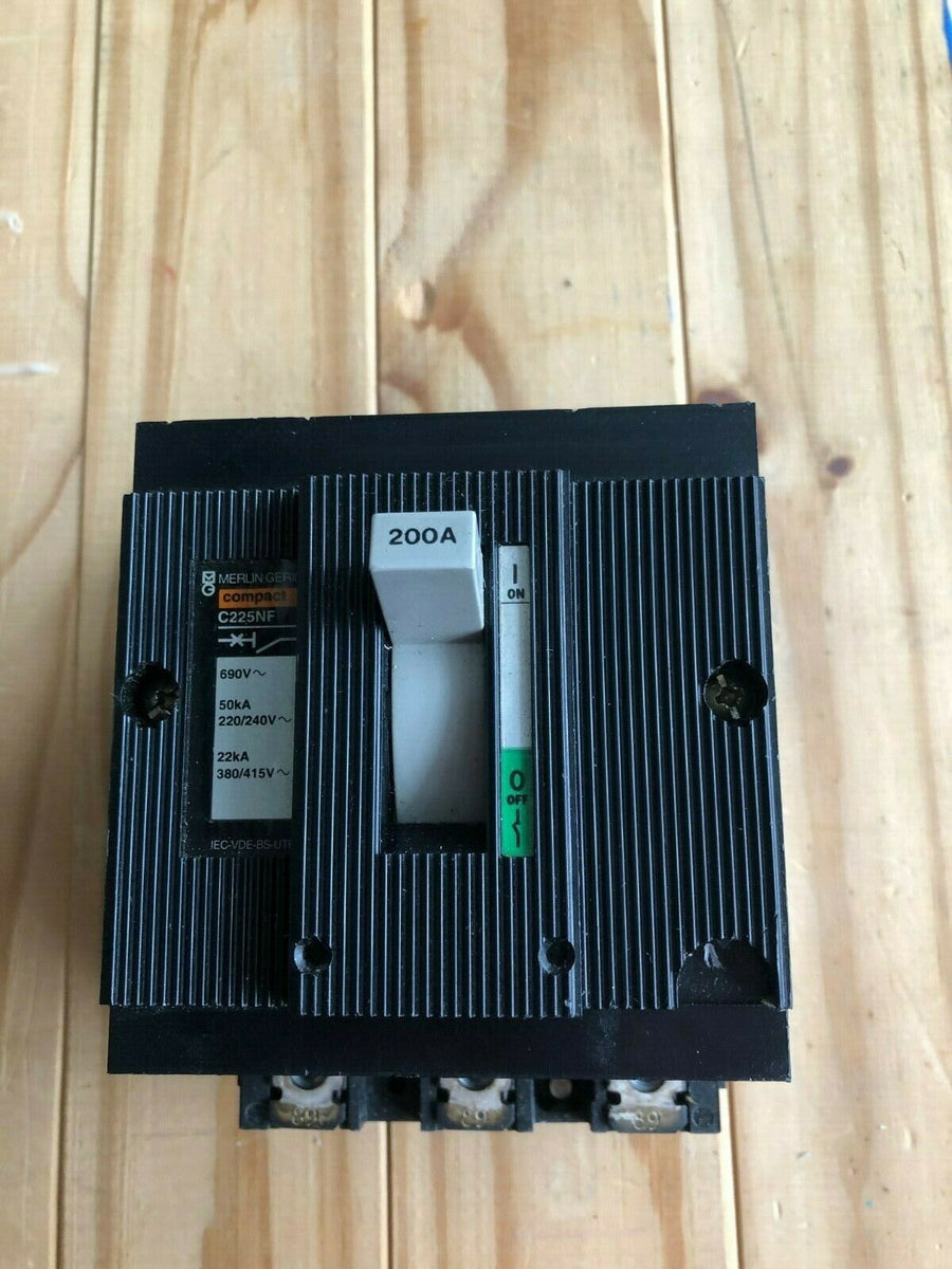 MERLIN GERIN COMPACT C225NF 200A 200 AMP 43673 3 POLE CIRCUIT BREAKER ...