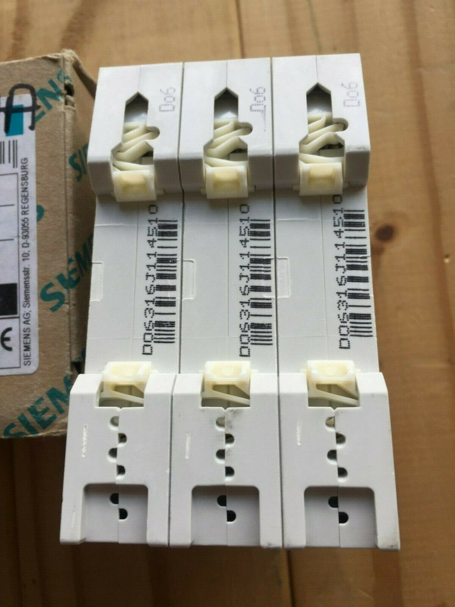 SIEMENS 6A 5SY4306-8 D6 3 TRIPLE POLE MCB TYPE D D6 400V – PRO BREAKERS