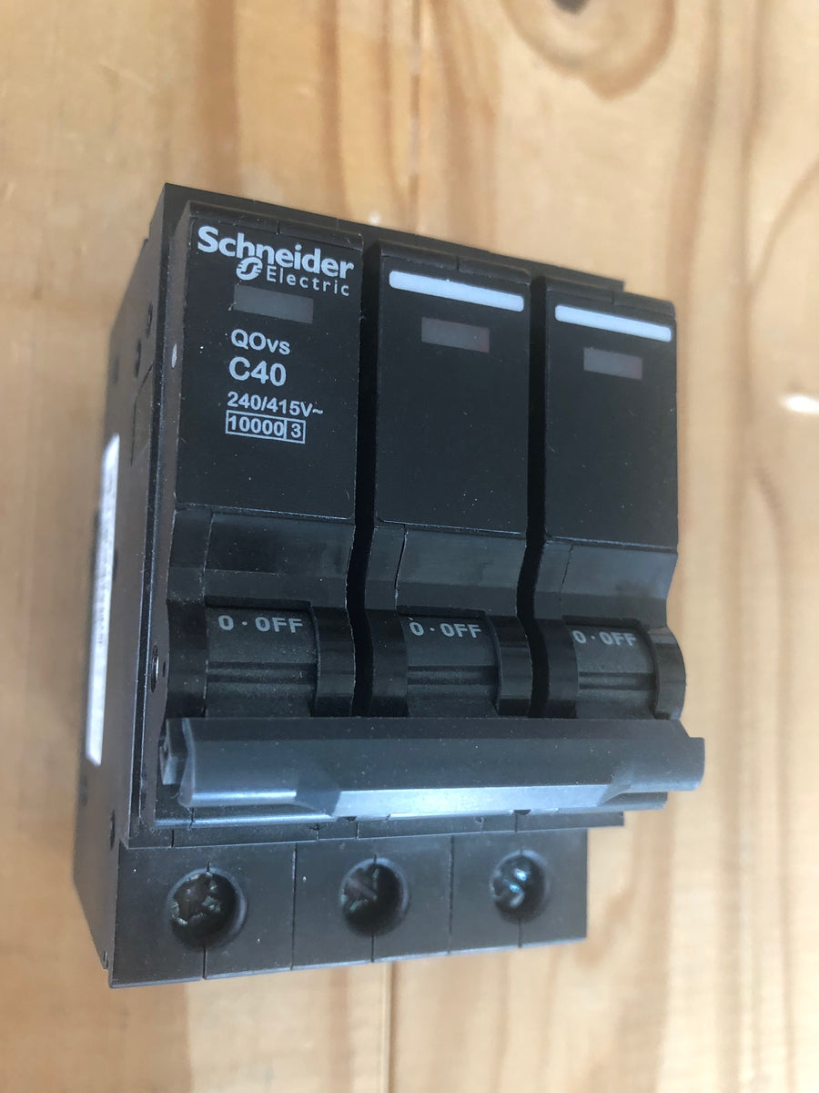 SCHNEIDER QO340VSC10 40 Amp Type C QOvs 3 Pole 415 Volt 10kA Circuit B – PRO BREAKERS
